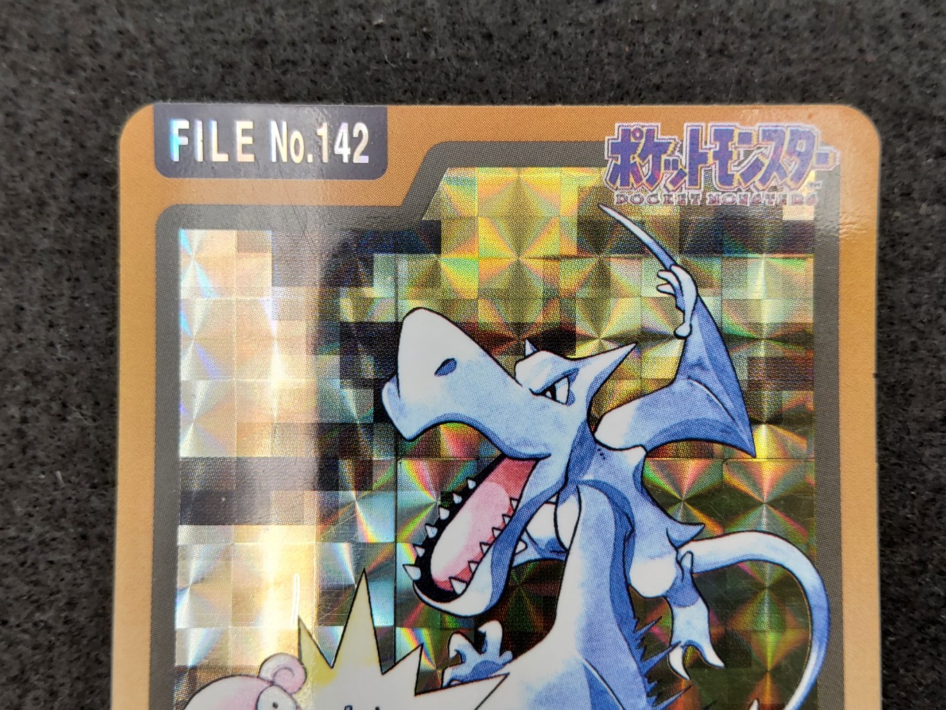 Pokemon Carddass 1997 – File No.142 Ptera / Aerodactyl Prisme – Retro Japan