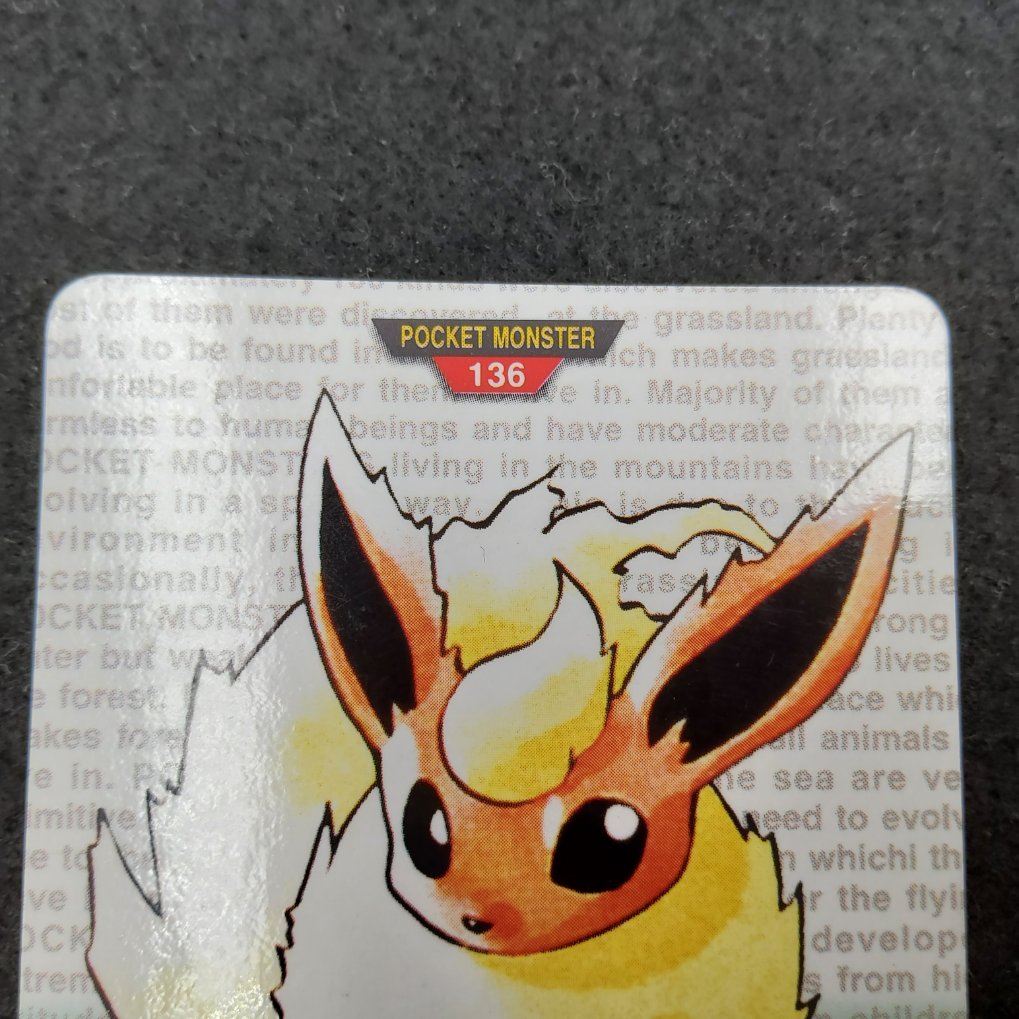 Pokemon Carddass 1996 Green – File No.136 Pyroli / Flareon – Retro Japan